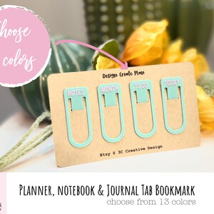 Large Custom Color Page Marker Tabs Bookmarks for Planner, Journal ...