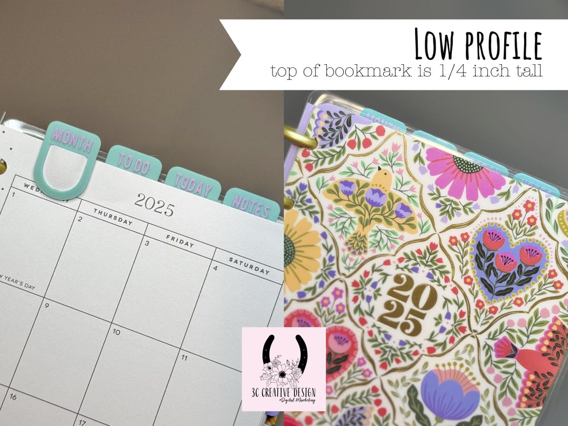 Small Custom Color Page Marker Tabs Bookmarks for Planner, Journal ...