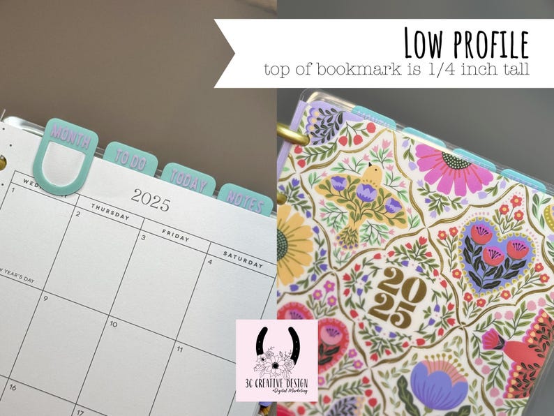 Small Custom Color Page Marker Tabs Bookmarks for Planner, Journal ...