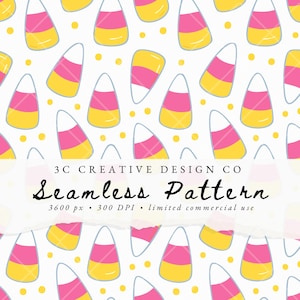 Halloween Candy Corn, Background, Seamless Repeat Floral Pattern ...