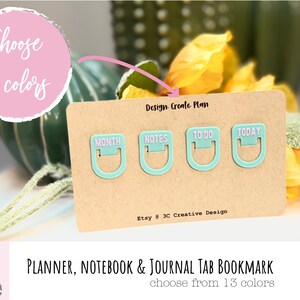 Small Custom Color Page Marker Tabs Bookmarks for Planner, Journal ...