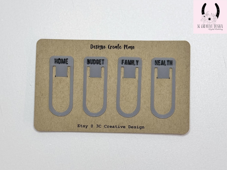 Customizable Large Page Marker Bookmark Tabs for Planners, Notebooks ...