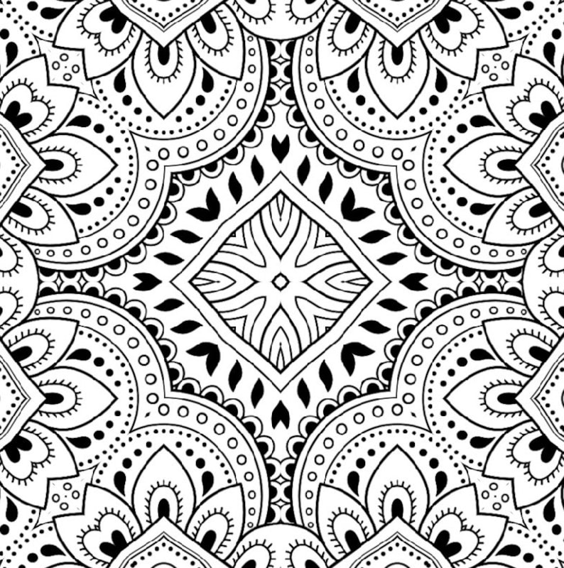 Adult Coloring Pages Option 2 [digital Download] - Etsy