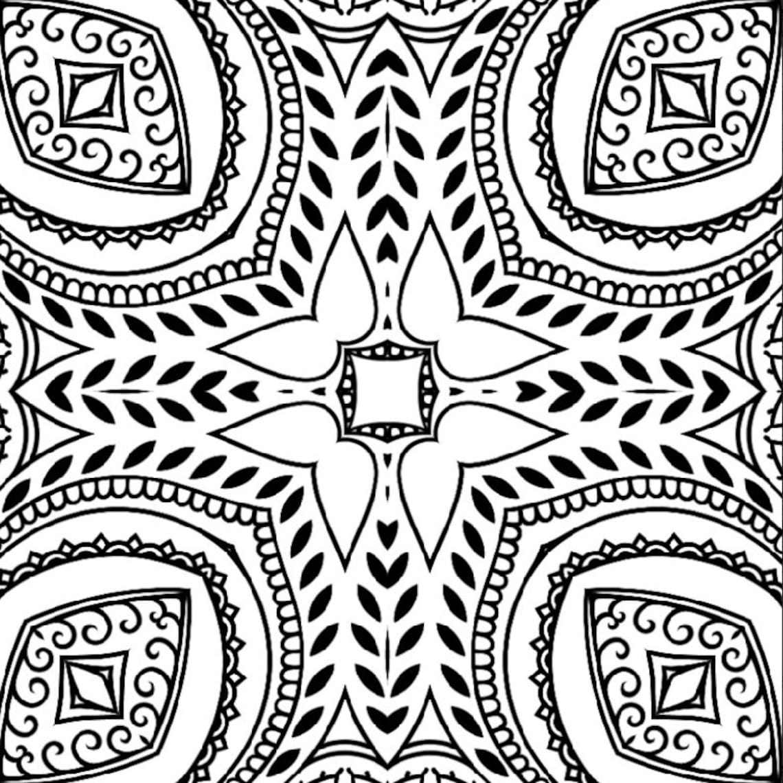 Adult Coloring Pages Option 2 [digital Download] - Etsy