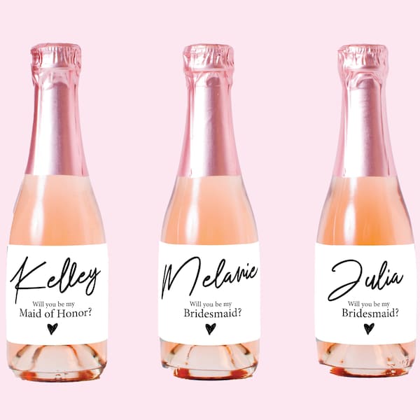 Mini Champagne Labels - Etsy