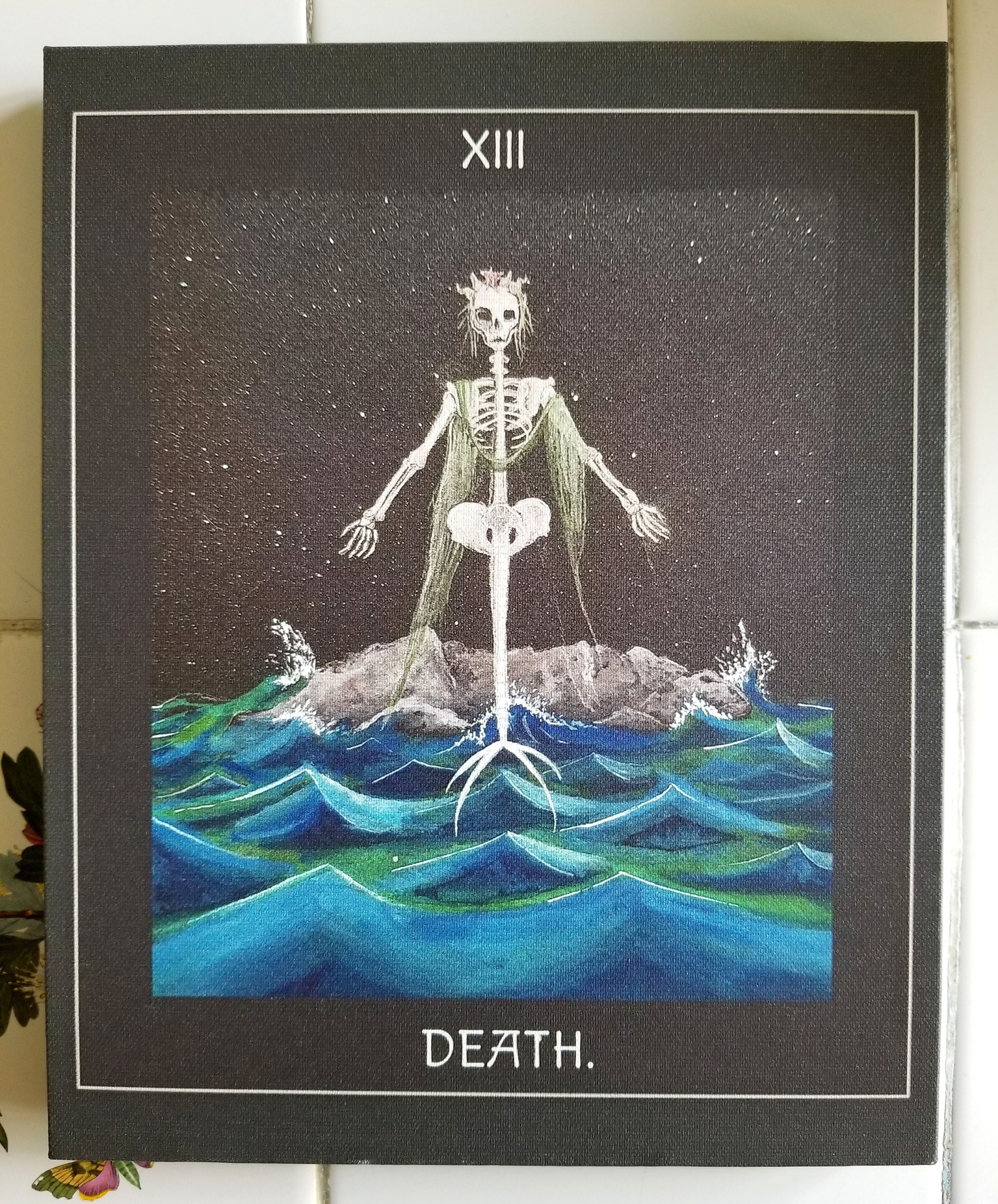 Mermaid Death Tarot Canvas Print - Etsy.de