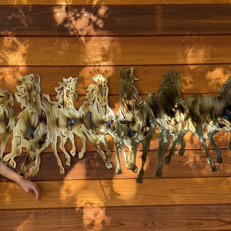 Metal Running Horses - Etsy