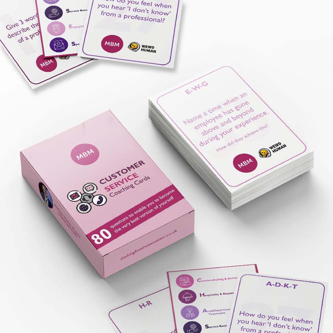 MBM 80 Customer Service Coaching Cards. Coach Gifts for Managers. Use ...