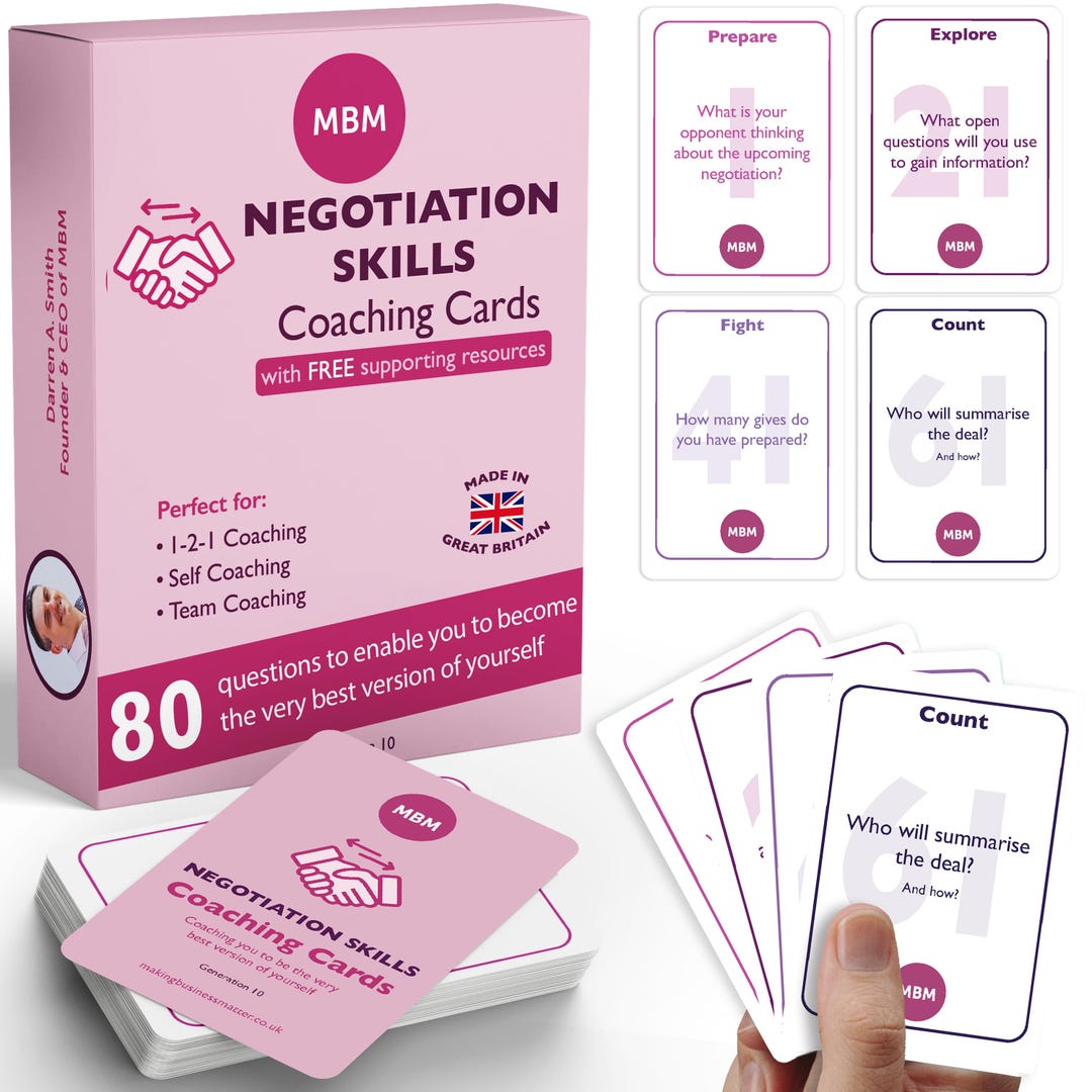 MBM 60 Negotiation Coaching Cards: Flash Cards, Emotion Cards ...