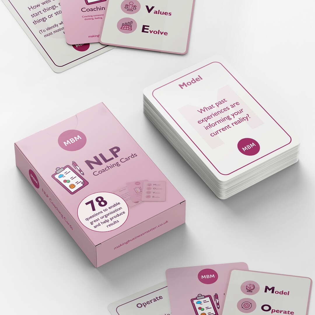 MBM NLP Coaching Cards. Known as Flash Cards & Oracle Cards. Coach Gifts for Coaches. to Develop ...