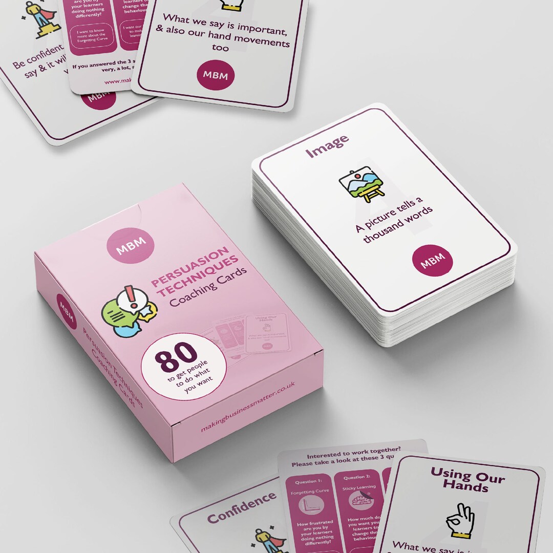 MBM 80 Persuasion Coaching Cards. Known as Flash Cards & Oracle Cards ...