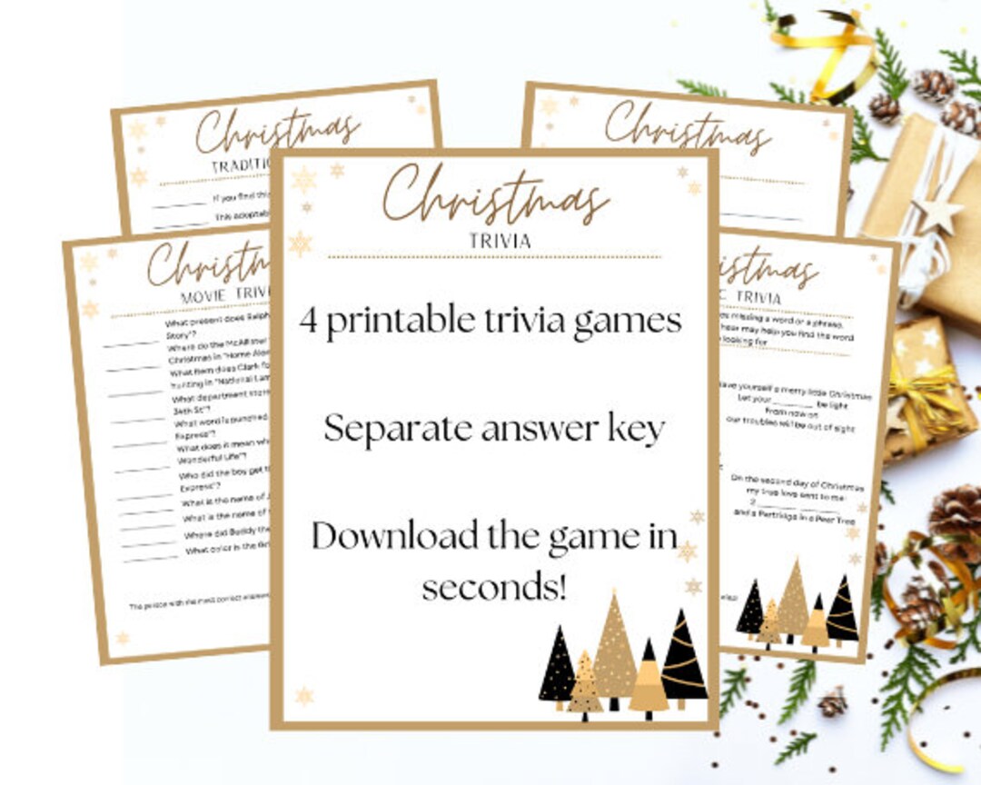 CHRISTMAS TRIVIA Night - Downloadable Christmas Trivia, Printable ...