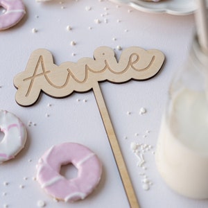 Personalised Wooden Cake Topper | Name Cake Topper - Etsy