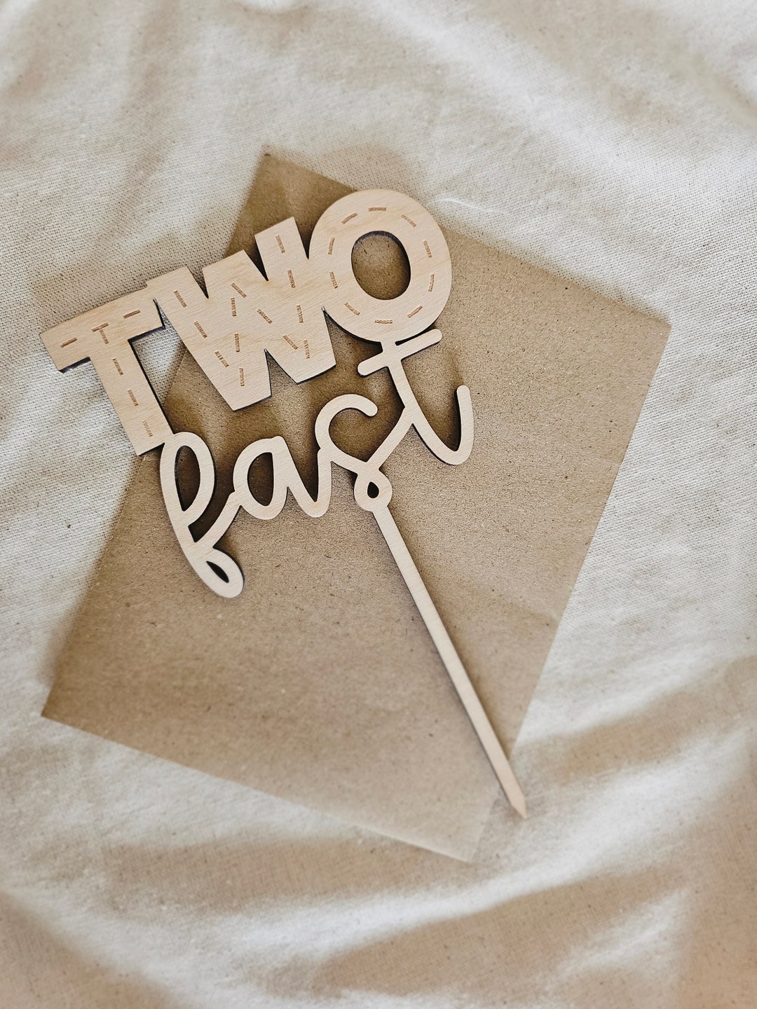 Two Fast Wooden Cake Topper 2nd Birthday Party Topper Toddler Birthday ...
