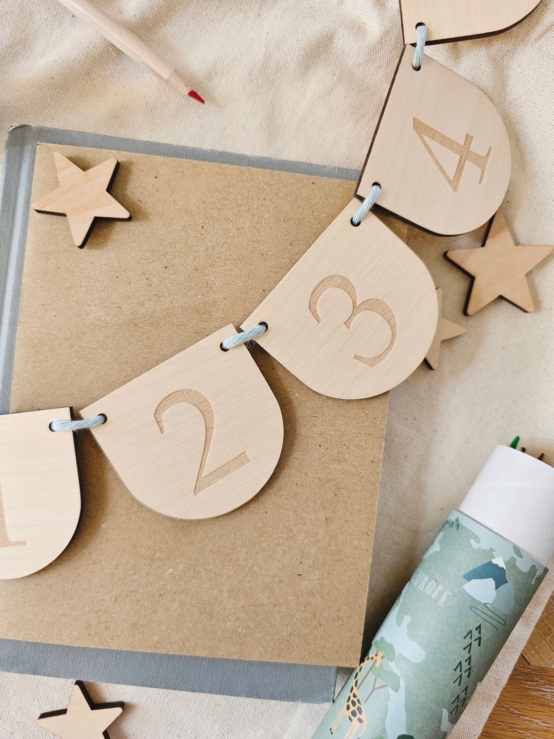 Wooden Numbers 1 to 10 Playroom Bunting | Numbers One to Ten Kids ...