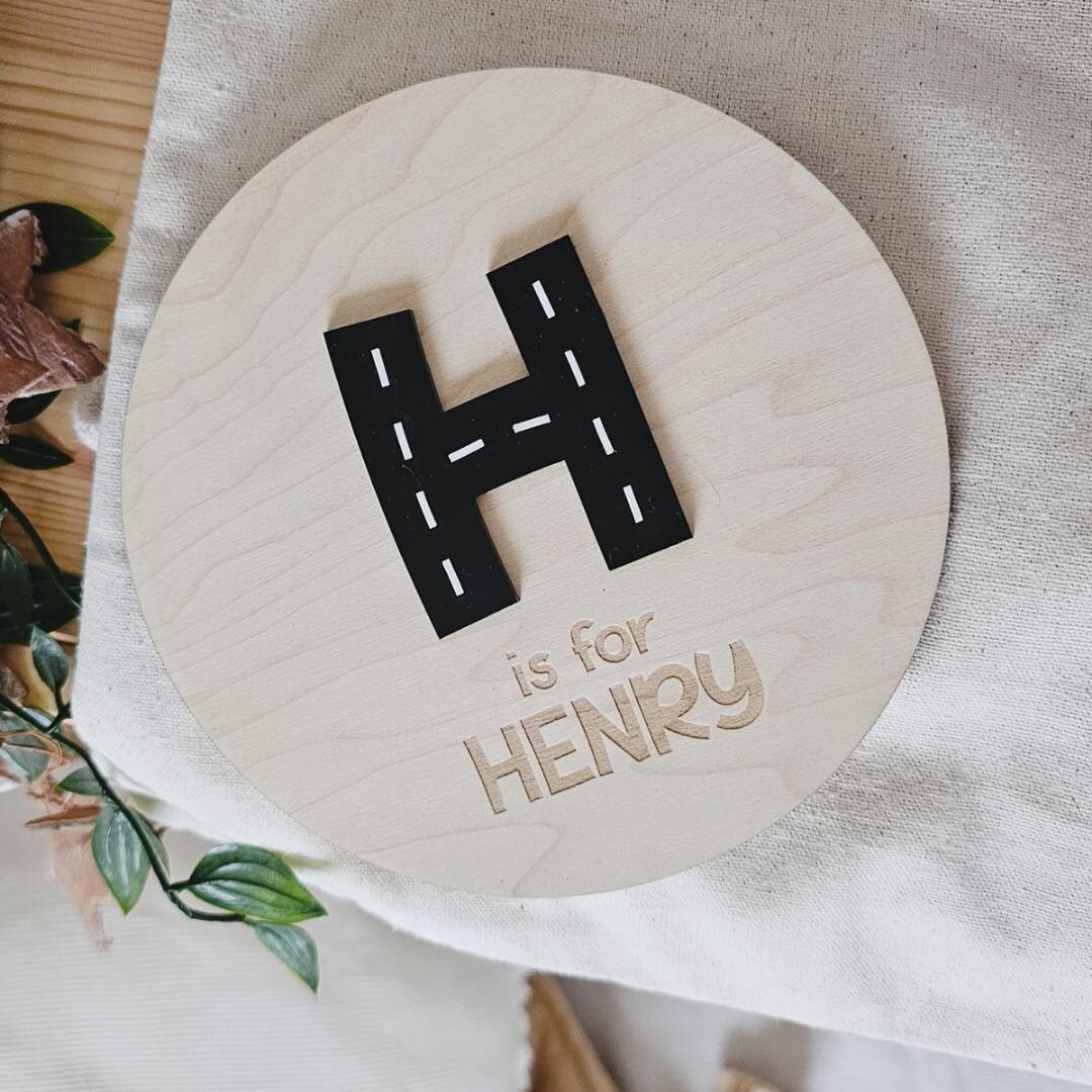 Wooden Race Track Name Plaque | Boys Name Sign - Etsy