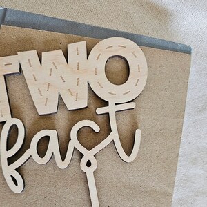 Two Fast Wooden Cake Topper 2nd Birthday Party Topper Toddler Birthday ...