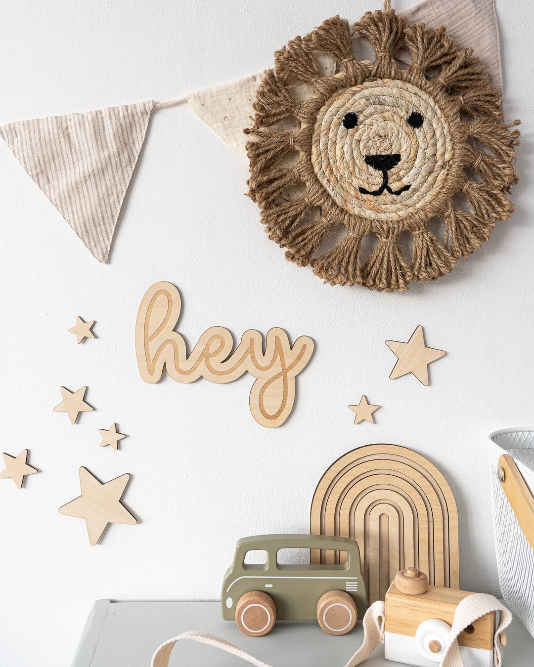 Hey Wall Sign | Wooden Wall Sign | Playroom Wall Sign | UK - Etsy