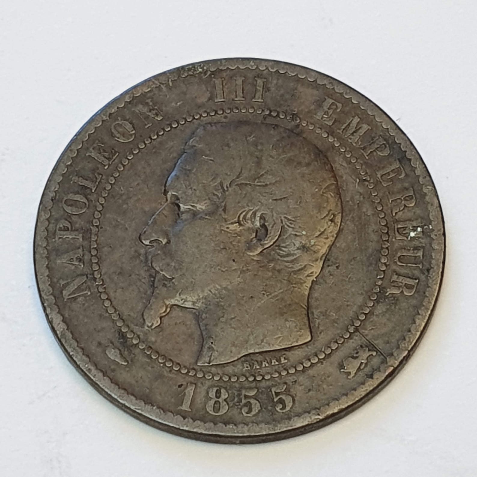 1855 France Napoleon III Dix Centimes Coin French Empire | Etsy