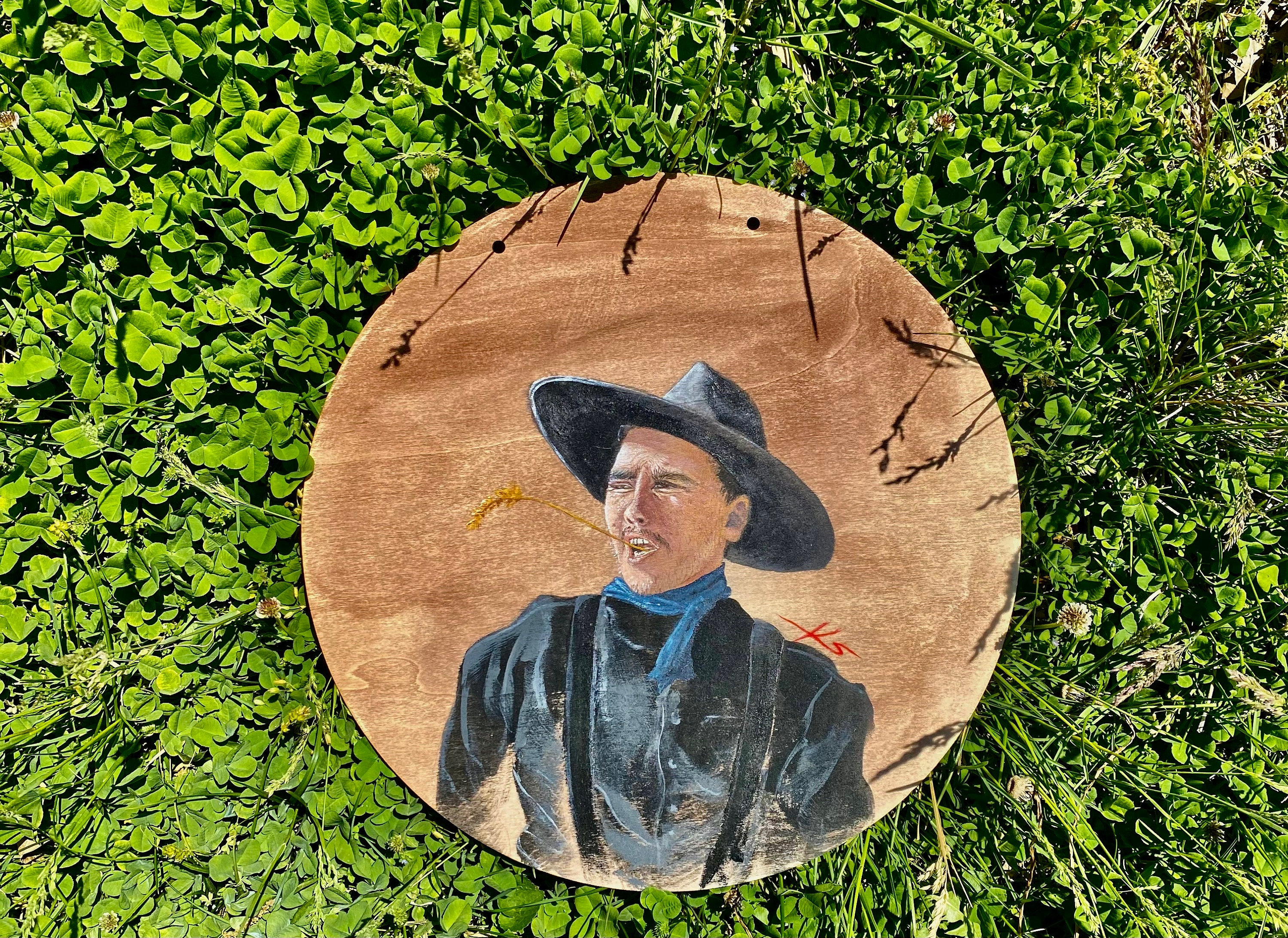 Cowpoke Acrylic Wooden Circular Wall Art - Etsy