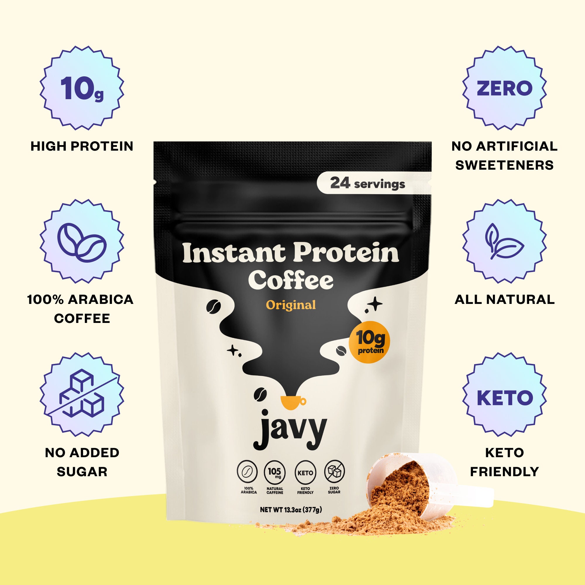 Javy Instant Coffee High Protein Powder, Iced Coffee, Protein Drinks ...