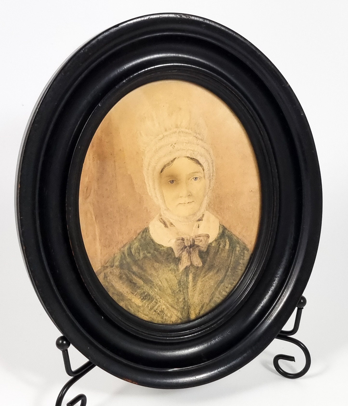 Victorian Watercolour Miniature Portrait of a Matron in a Mob - Etsy