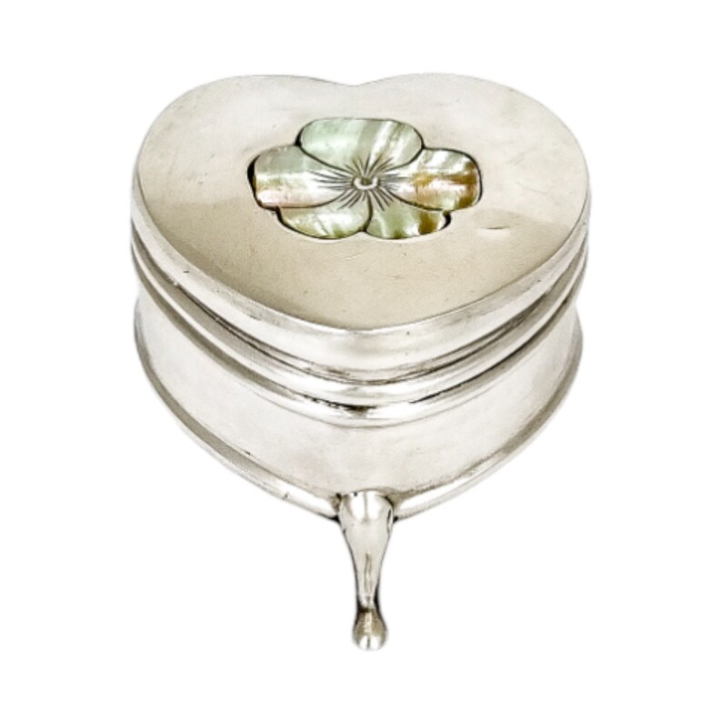 Antique Edwardian Saunders and Shepherd Sterling Silver Heart-shaped ...