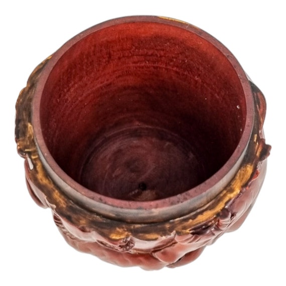 Antique Meiji Japanese boxwood natsume box carved wit… - Gem