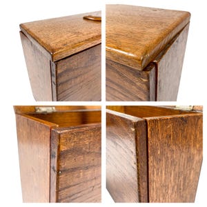 Victorian Stationery Letter Correspondence Oak Box With 3 Compartments ...