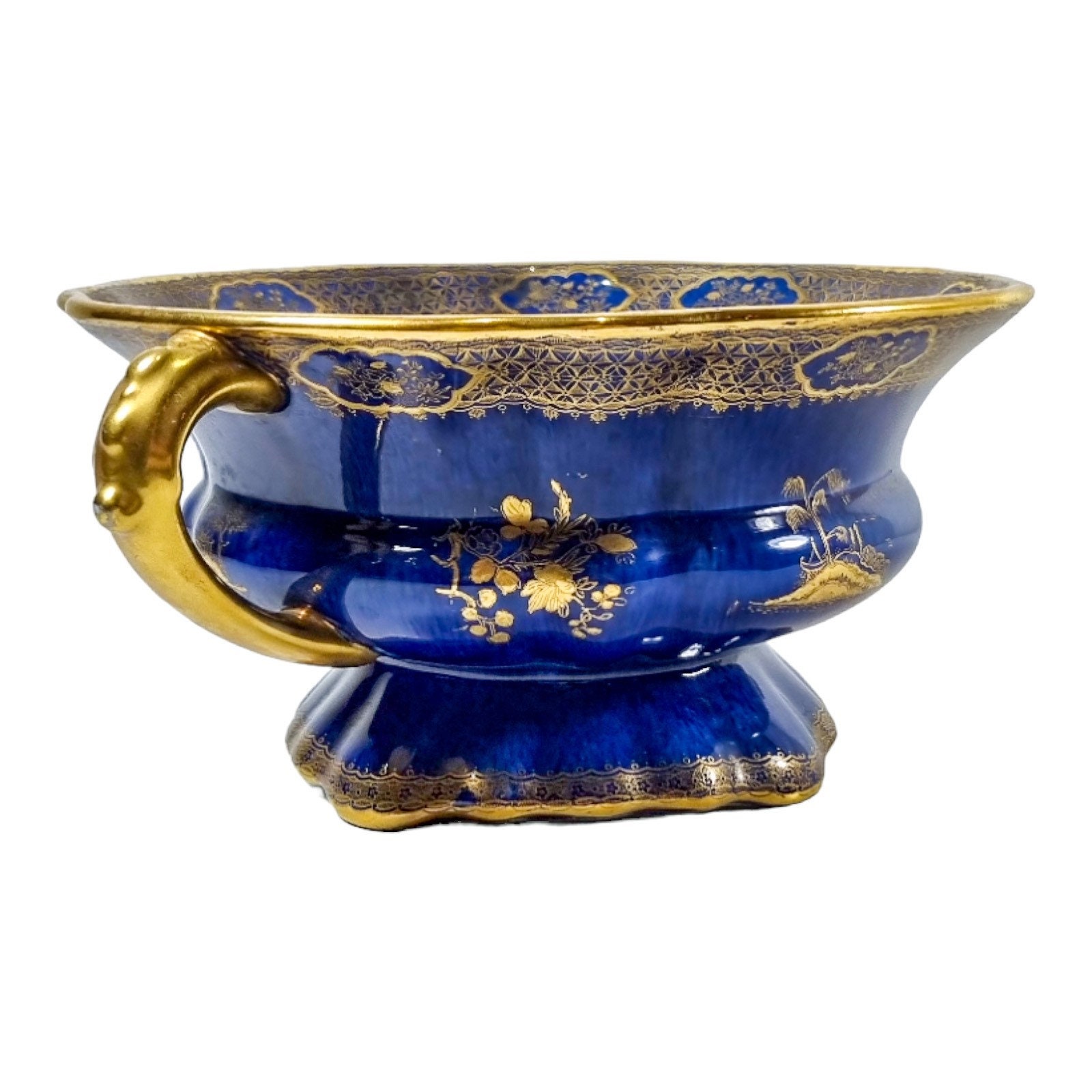 Edwardian Wood & Sons "Sheraton" Chinoiserie polychrome blossom tree ...