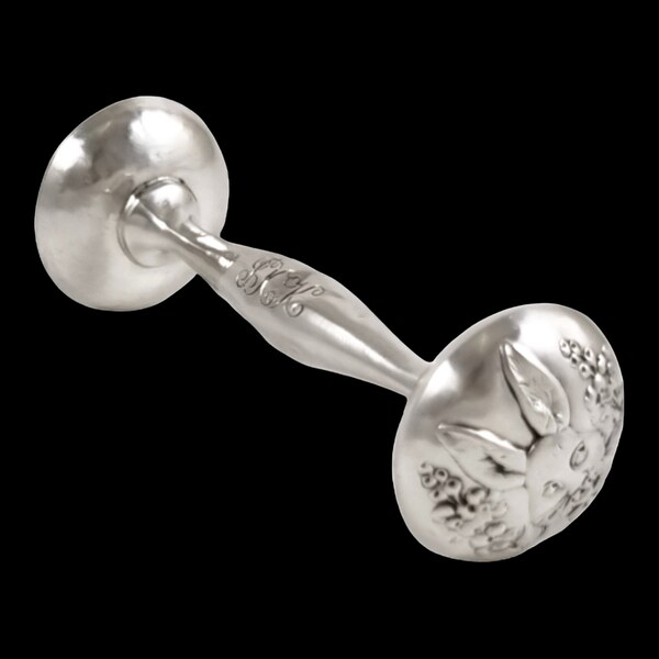 Silver Baby Rattle - Etsy