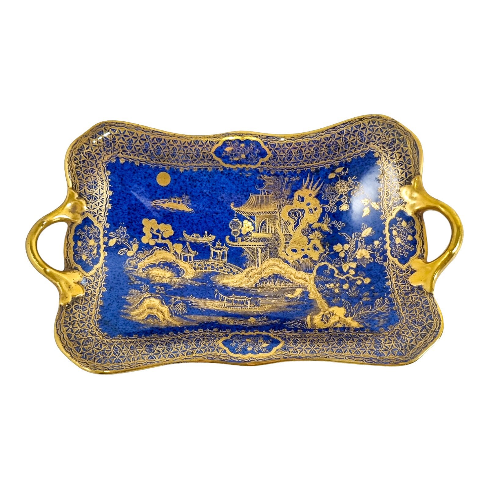 Art Deco Chinoiserie William Adams pair octagonal plates, Chinese Bird ...