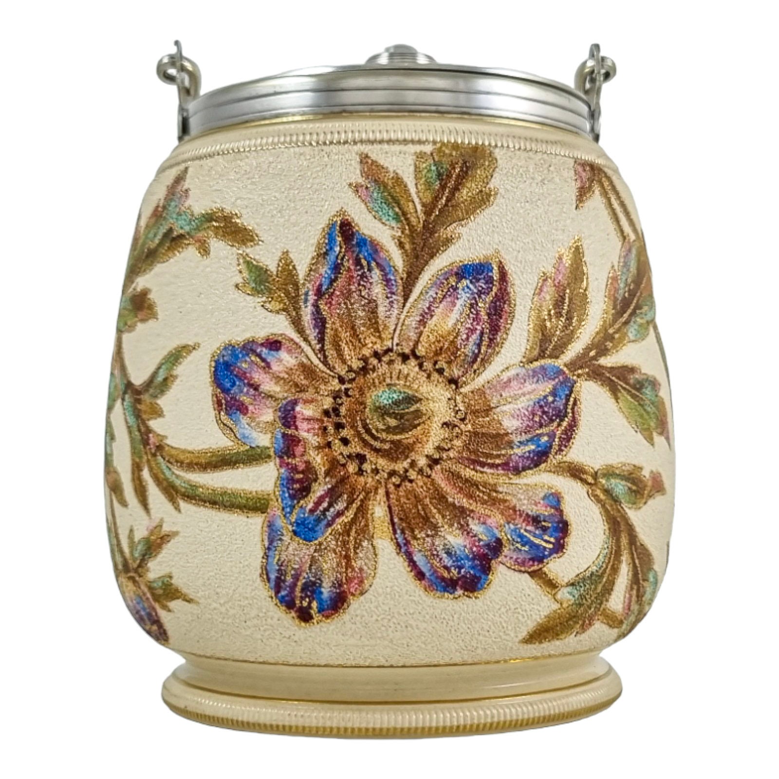 Art Nouveau Taylor Tunnicliffe & Co gilded pottery Secessionist peony ...