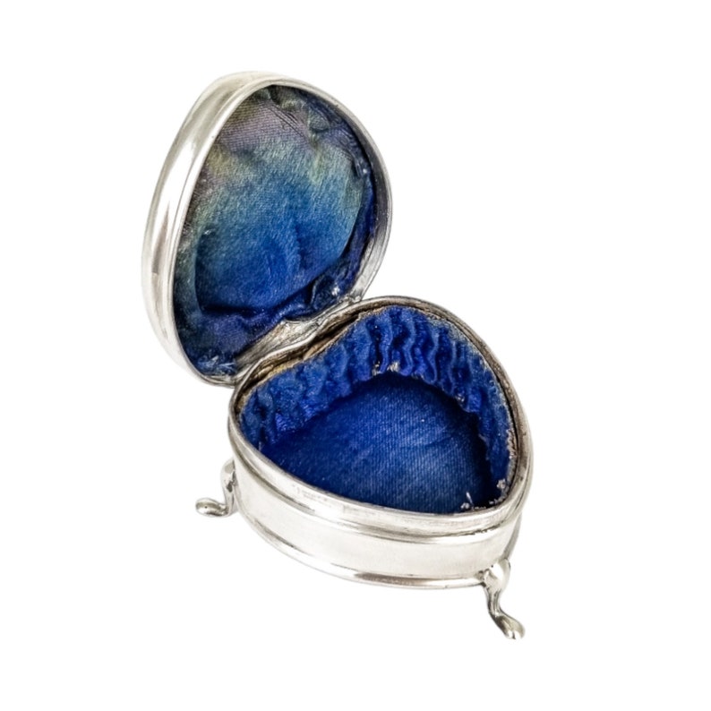 Antique Edwardian Saunders and Shepherd Sterling Silver Heart-shaped ...