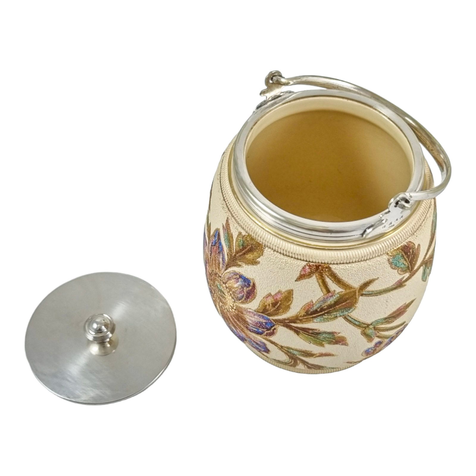 Art Nouveau Taylor Tunnicliffe & Co gilded pottery Secessionist peony ...