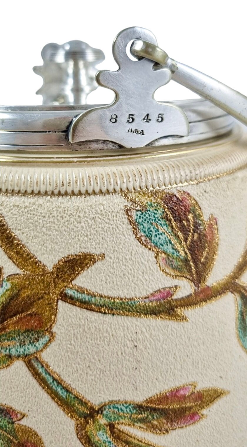 Art Nouveau Taylor Tunnicliffe & Co gilded pottery Secessionist peony ...