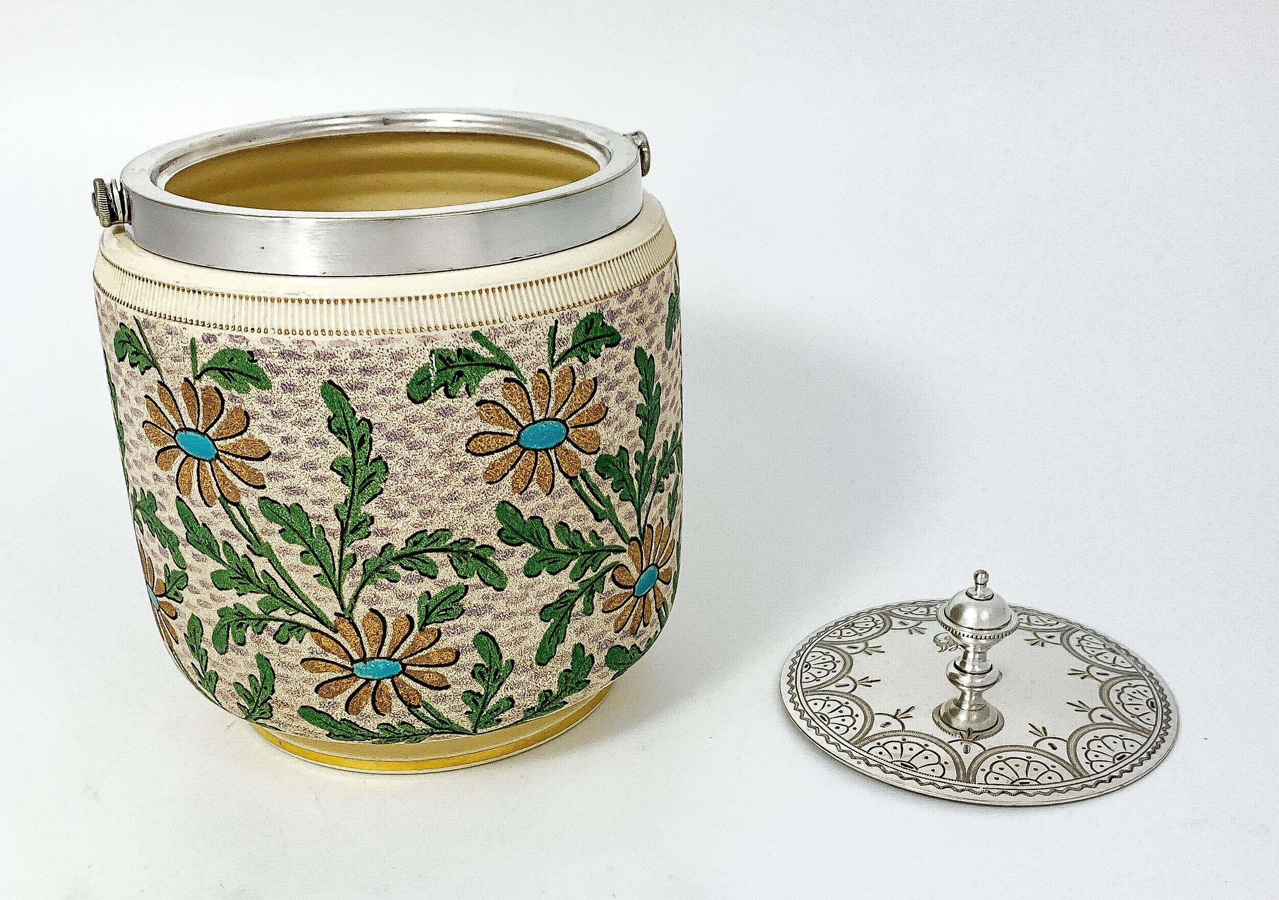 Large Ornate Victorian Silver Plated Ceramic Biscuit - Etsy UK