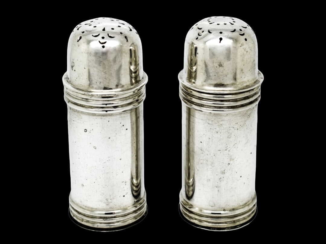 Antique Pair of Victorian Sterling Silver Pepper Salt Shakers With ...