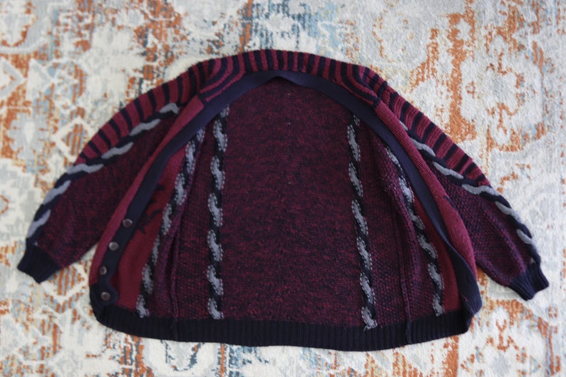 Rare Vintage Late 1980s Randy River Mens Large Knit Cardigan Sweater - Etsy