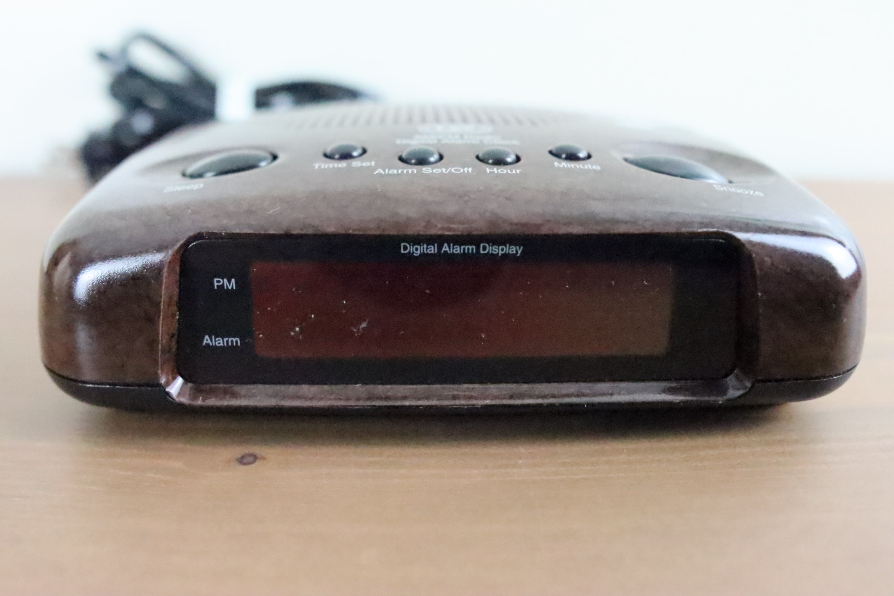 Vintage 1990s Tozai Brown Marble Finish Digital Alarm Clock AM/FM Radio ...