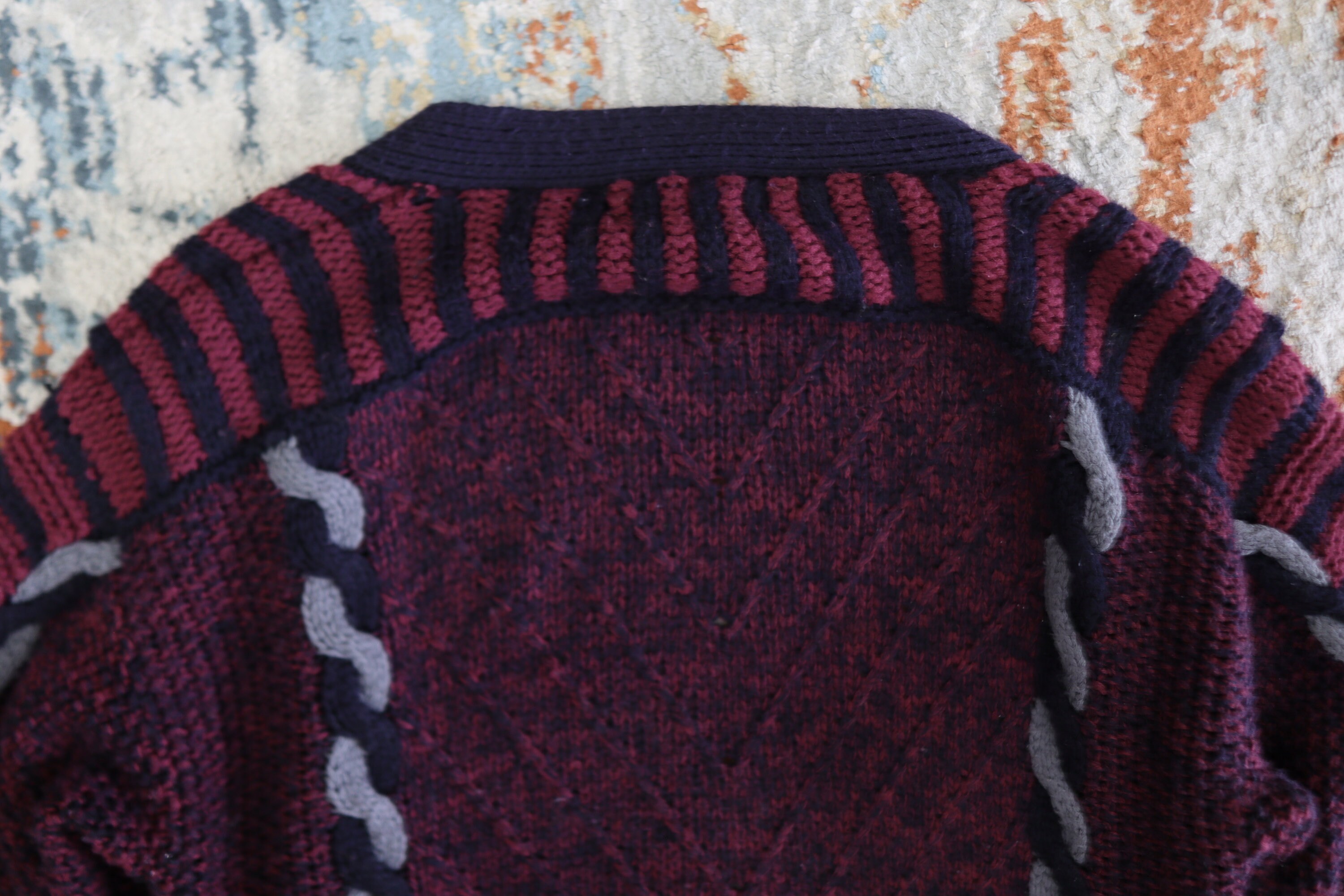 Rare Vintage Late 1980s Randy River Mens Large Knit Cardigan Sweater - Etsy