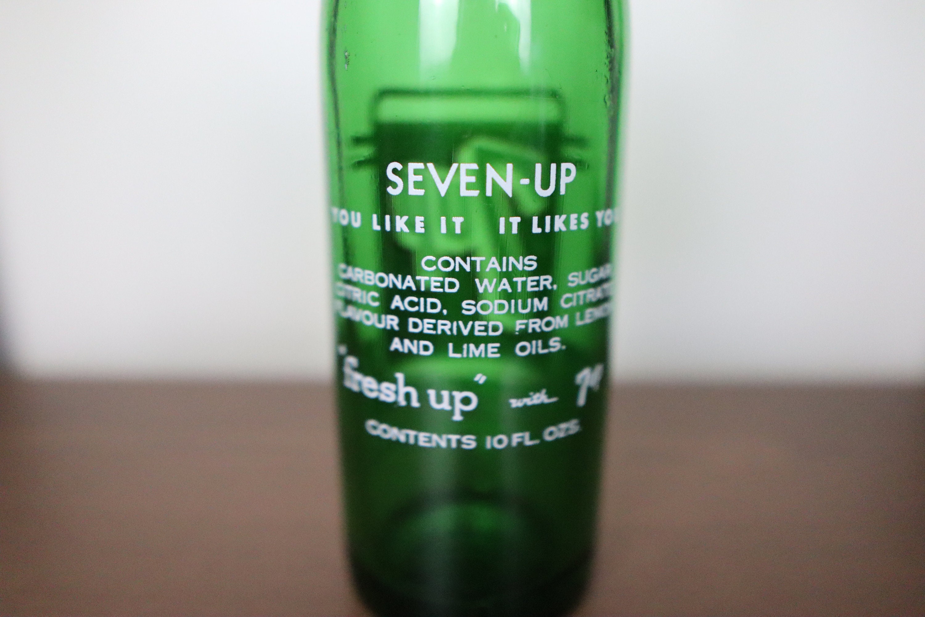 Vintage 1970s Green 7up Bottle 10 Fl Oz - Very Clean and No Damage - Etsy