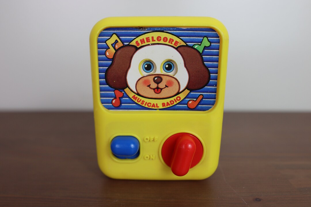 Classic Vintage 1990 Shelcore musical Radio Wind-up Music Toy Excellent ...