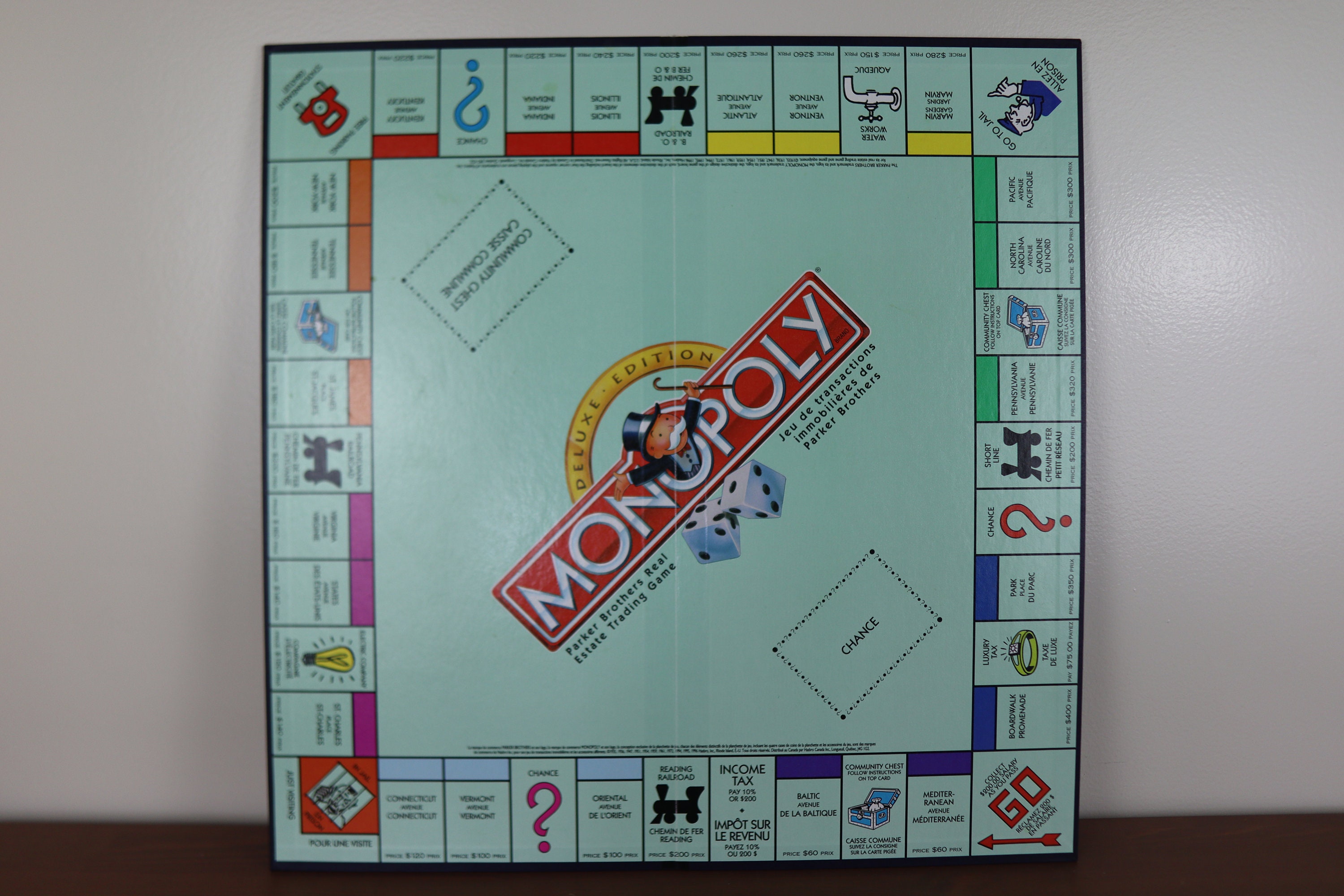 Rare Vintage 1996 Parker Brothers Monopoly Deluxe Edition Bilingual ...