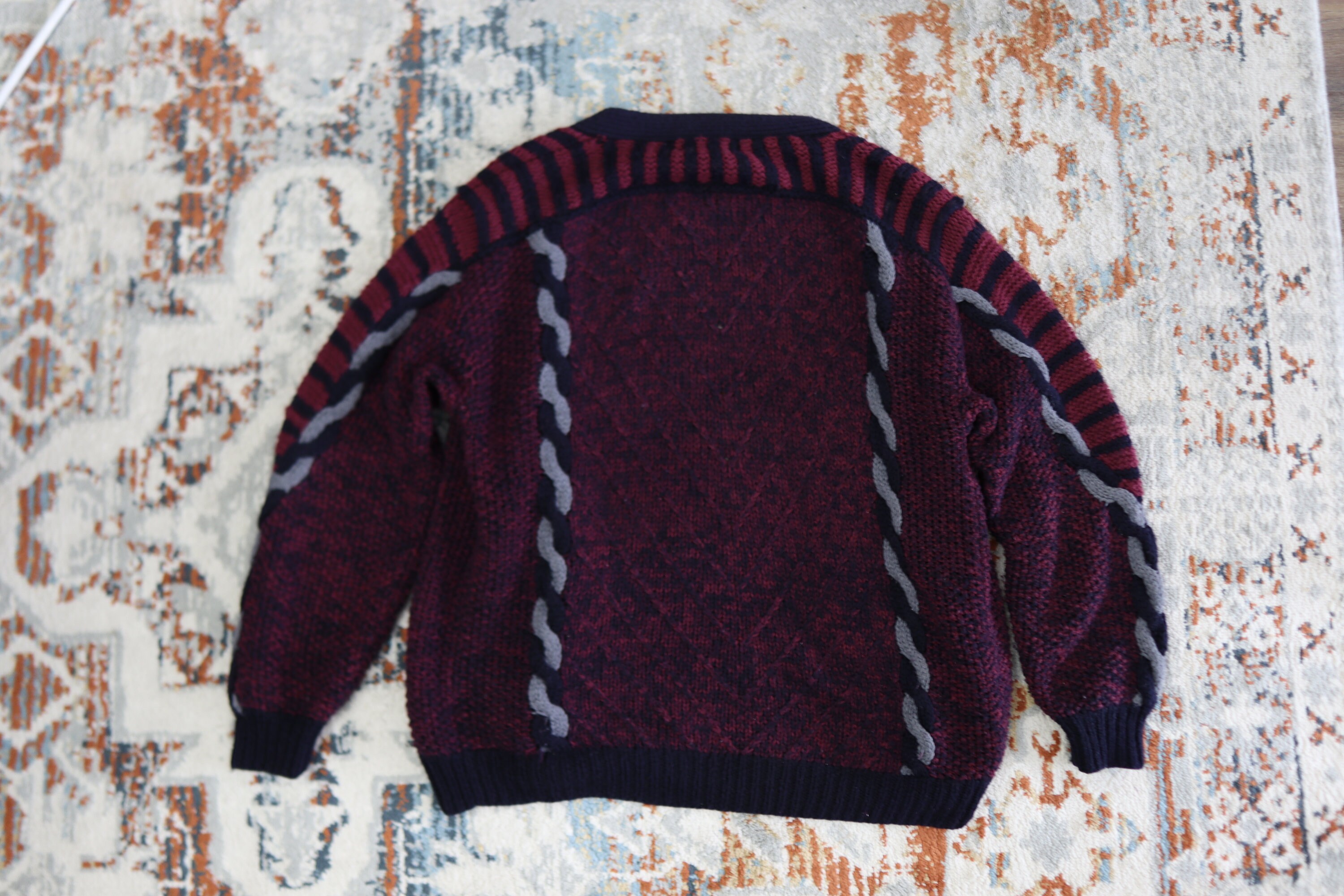 Rare Vintage Late 1980s Randy River Mens Large Knit Cardigan Sweater - Etsy