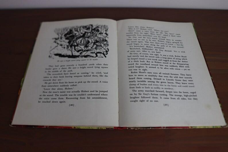 Beautiful Vintage Late 1950s Robin Hood and His Merry Men Early Reader ...