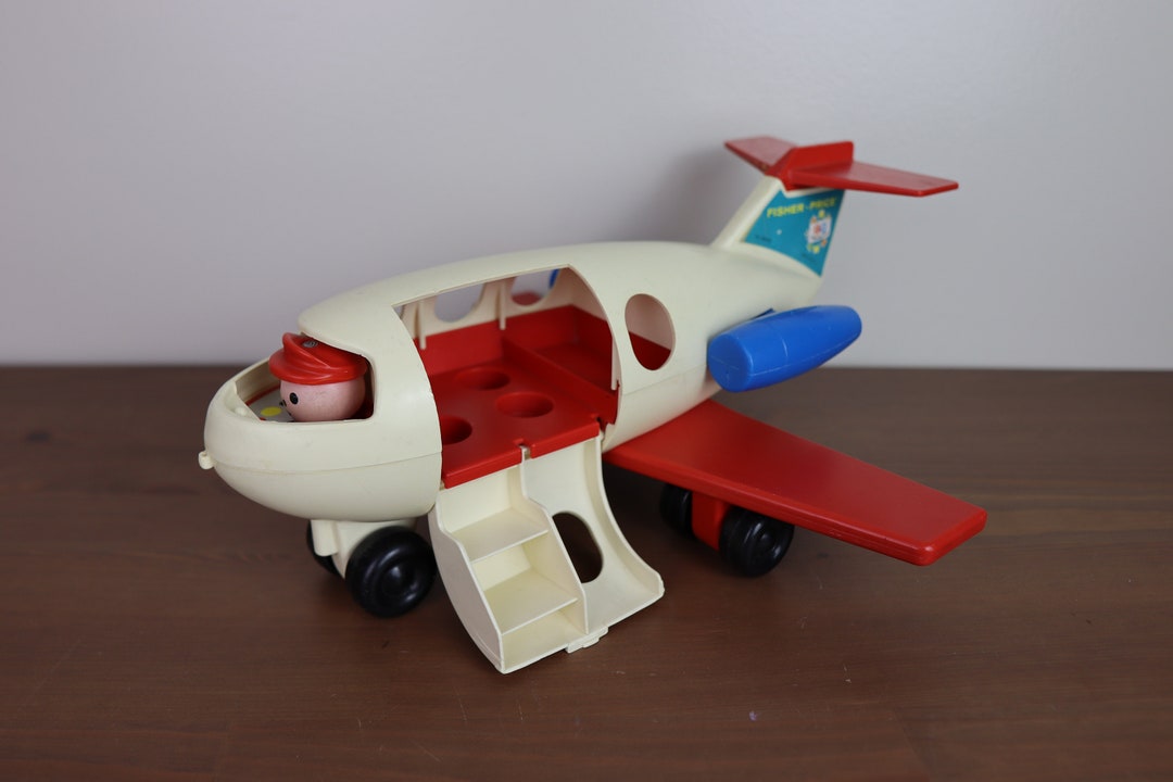 Classic Vintage 1970 Usa-made Fisher Price Little People "fun Jet" #183 ...