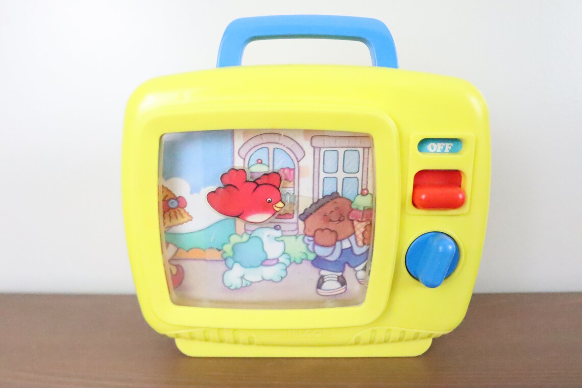 Vintage 1997 Shelcore Wind-up Moving Picture tv With Music Excellent ...