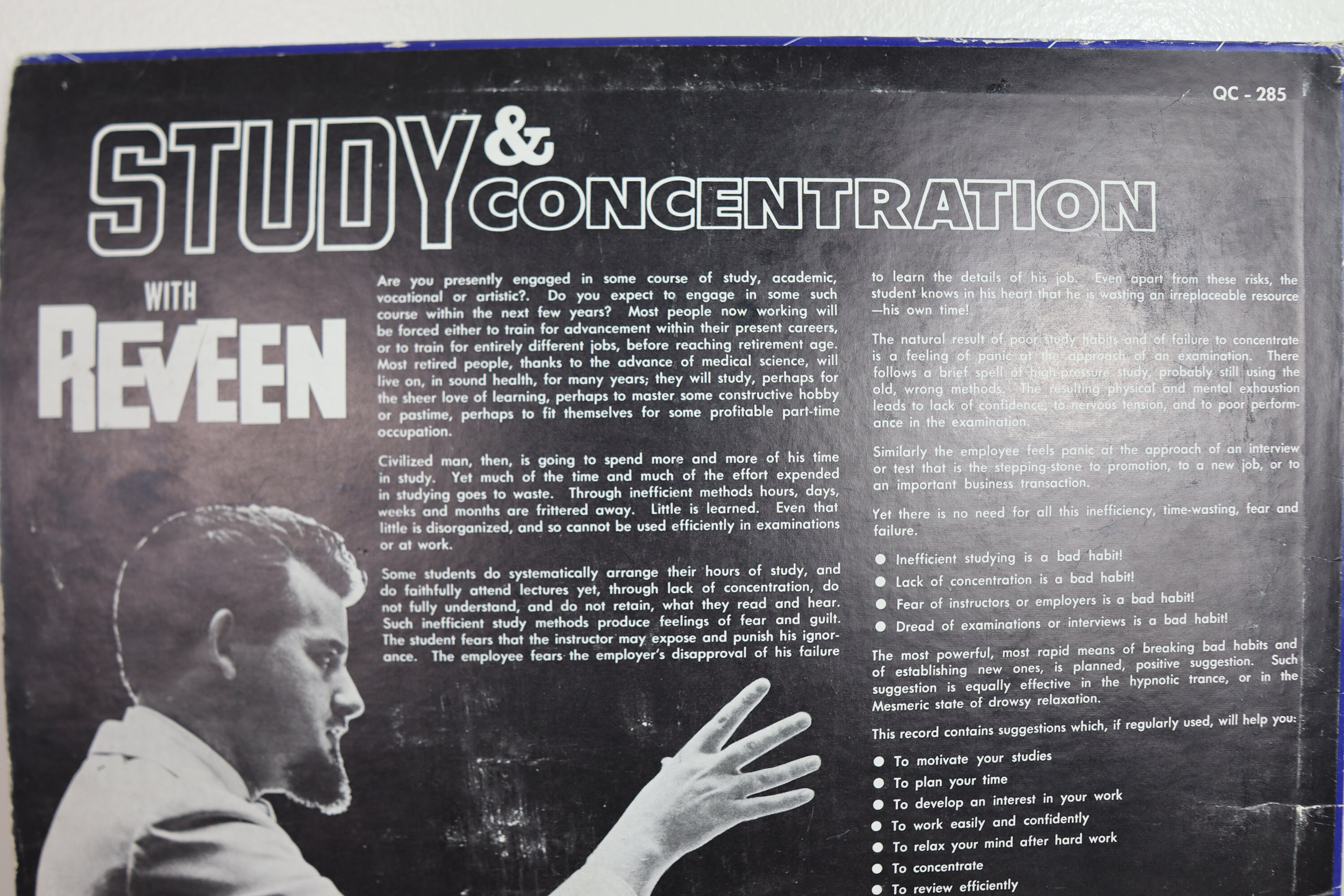 Rare Vintage 1960s Reveen study & Concentration Vinyl Record Good ...