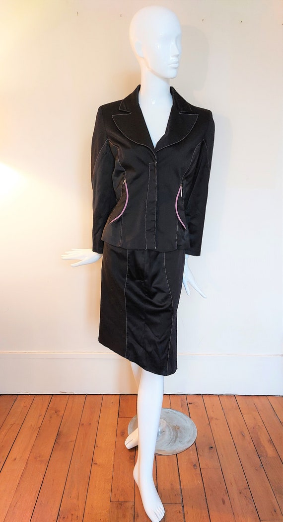 Thierry Mugler Couture Black Pink Edge Exaggerated St… - Gem